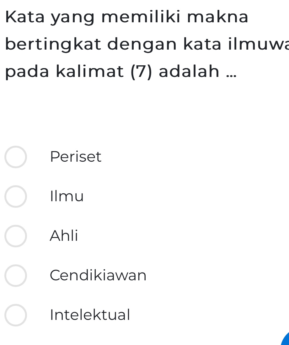 Kata yang memiliki makna bertingkat dengan | StudyX