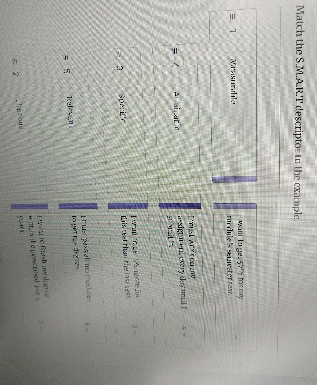 Match the S.M.A.R.T descriptor to the | StudyX