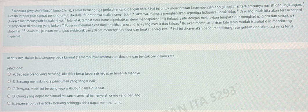 Bentuk ber- dalam kata beruang pada kalimat | StudyX