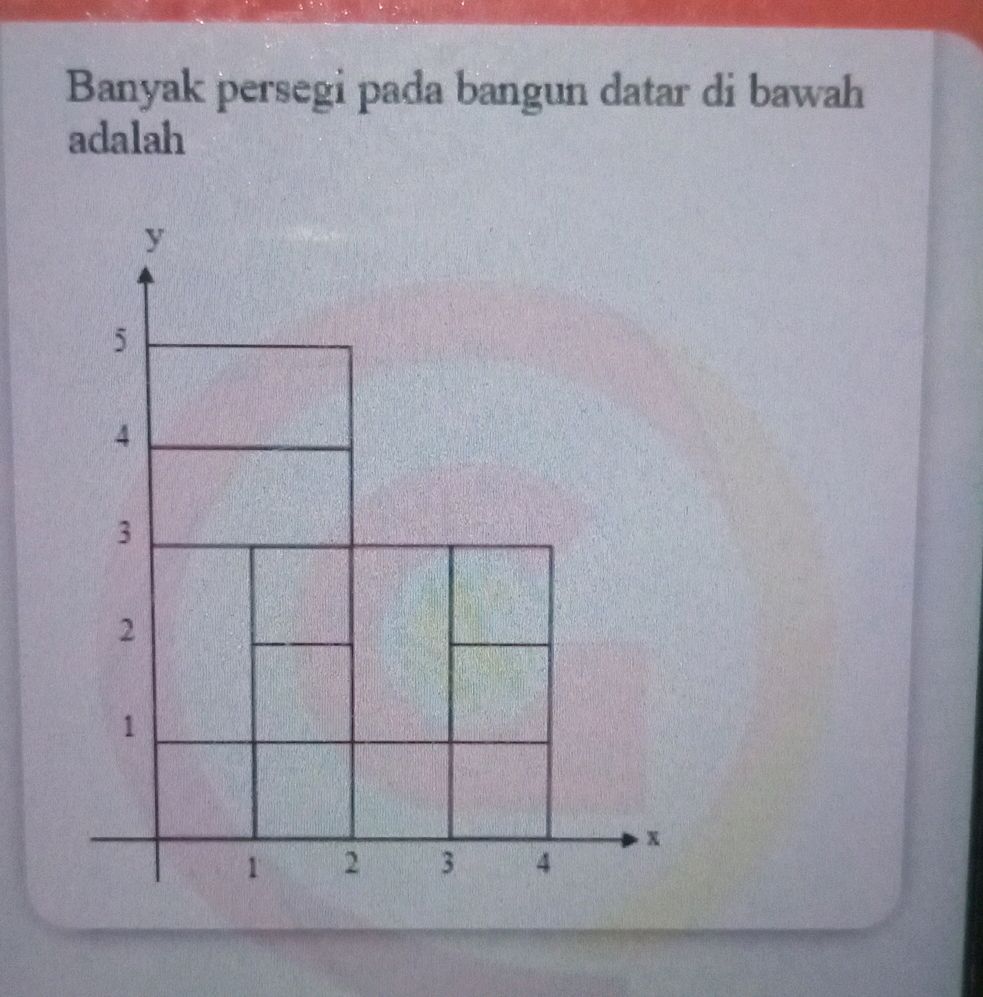 Banyak persegi pada bangun datar di bawah