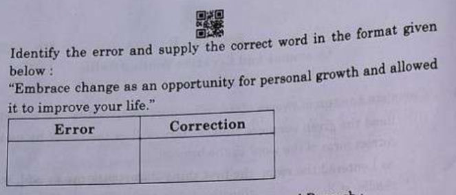 Identify the error and supply the correct | StudyX