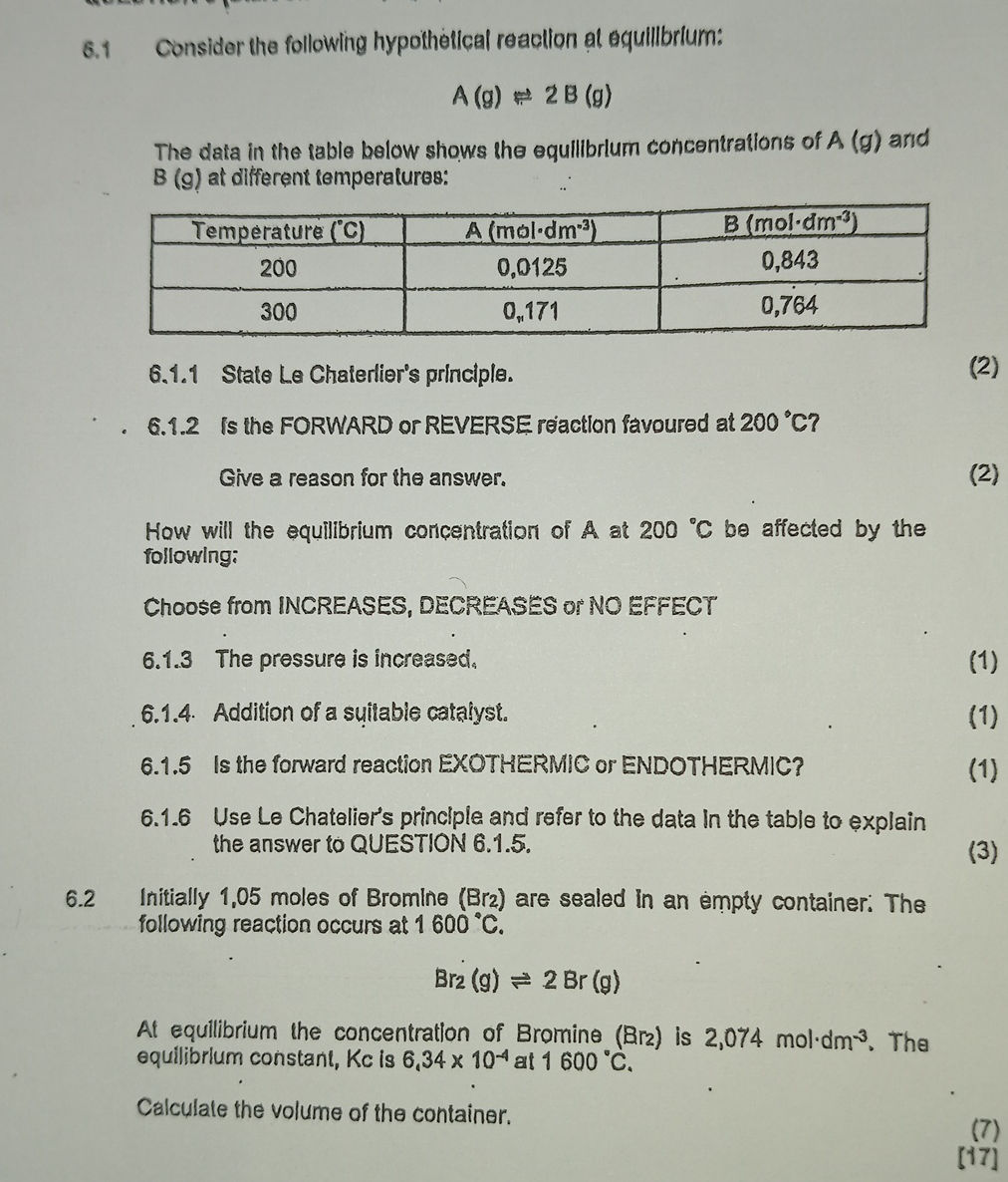 6.1 Consider the following hypothetical | StudyX