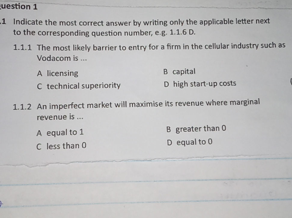 1. Indicate the most correct answer by | StudyX