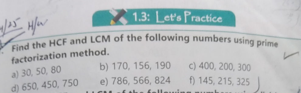 Find the HCF and LCM of the following | StudyX