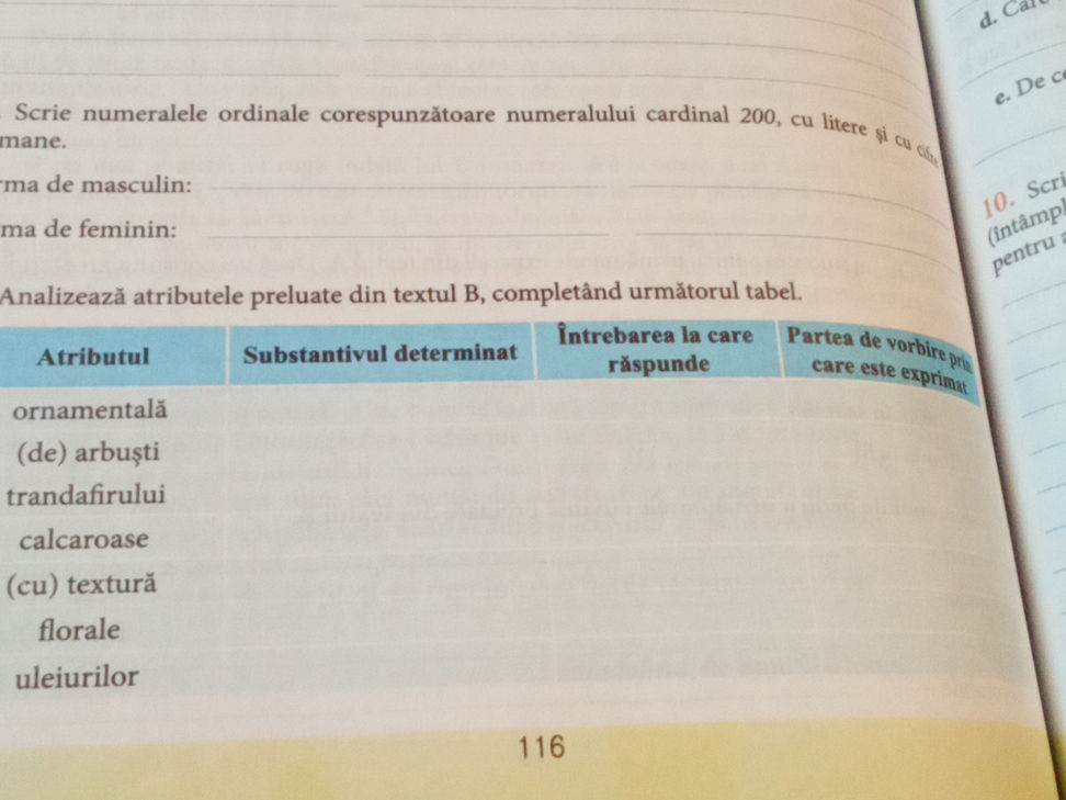 Scrie numeralele ordinale corespunzătoare | StudyX