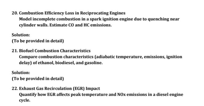 20. Combustion Efficiency Loss in | StudyX