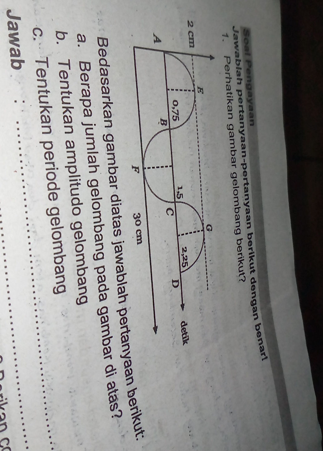 Perhatikan gambar gelombang berikut? | StudyX