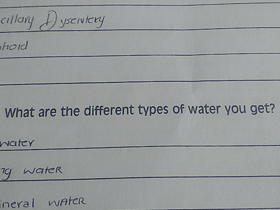 What are the different types of water you | StudyX