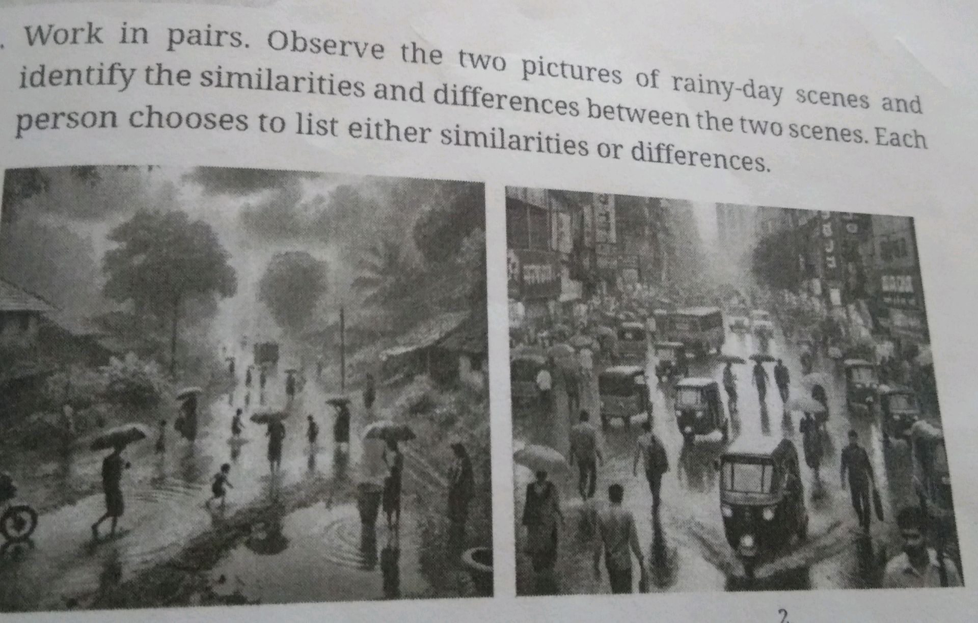 Work in pairs. Observe the two pictures of | StudyX