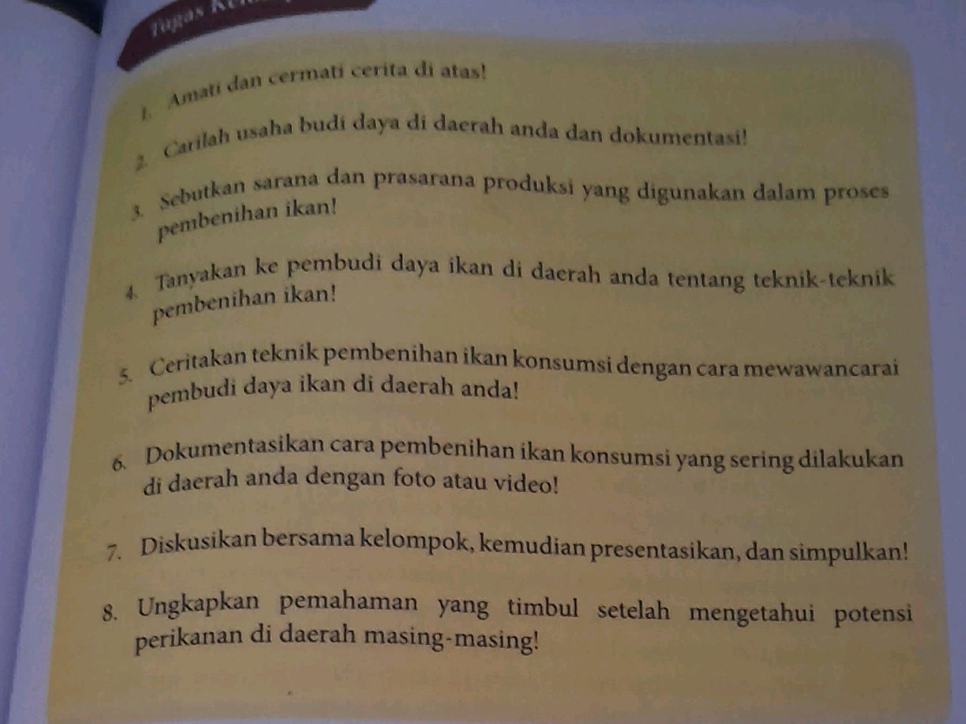 1. Amati dan cermati cerita di atas! 2. | StudyX