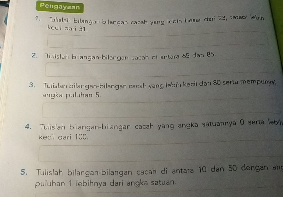 1. Tulislah bilangan-bilangan cacah yang | StudyX