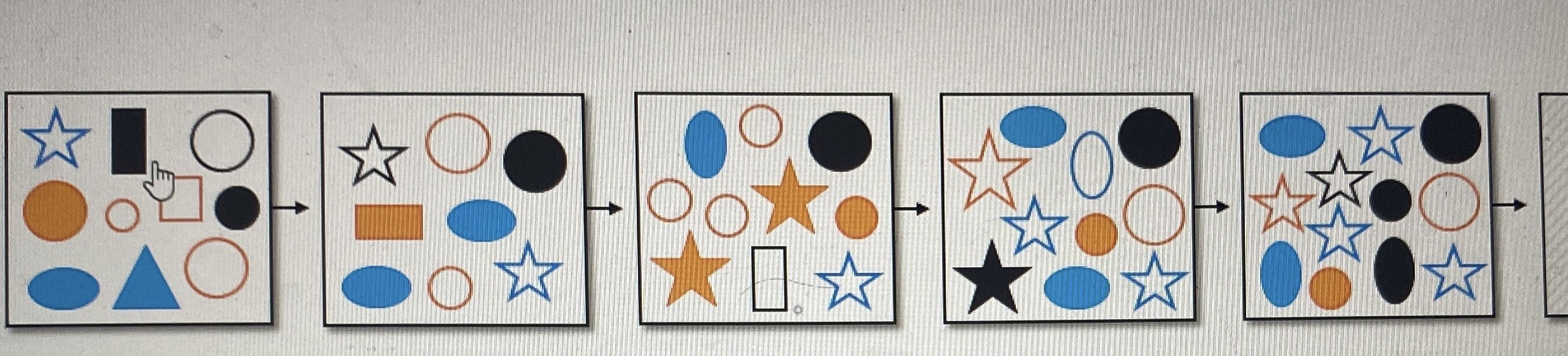 The image shows a pattern of shapes and | StudyX