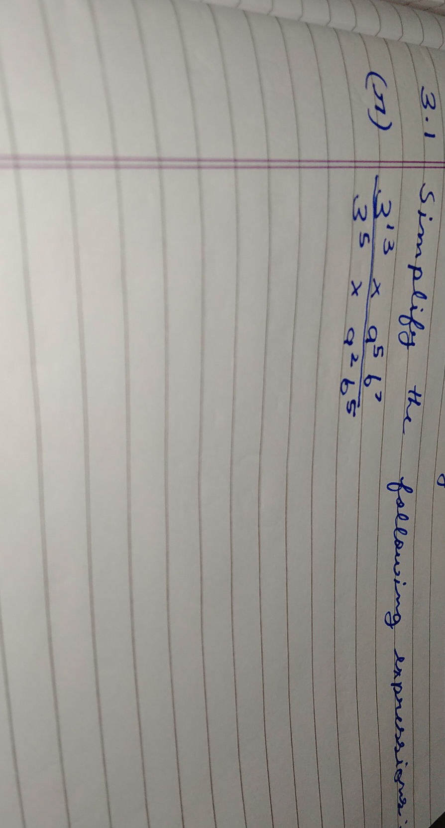 3. 1 Simplify the following expressions: $ | StudyX