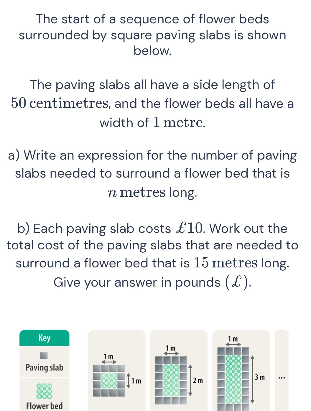 The start of a sequence of flower beds | StudyX