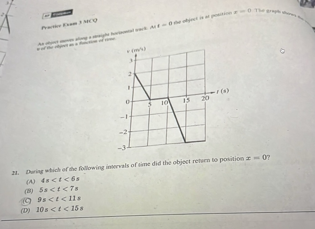 An object moves along a straight horizontal | StudyX