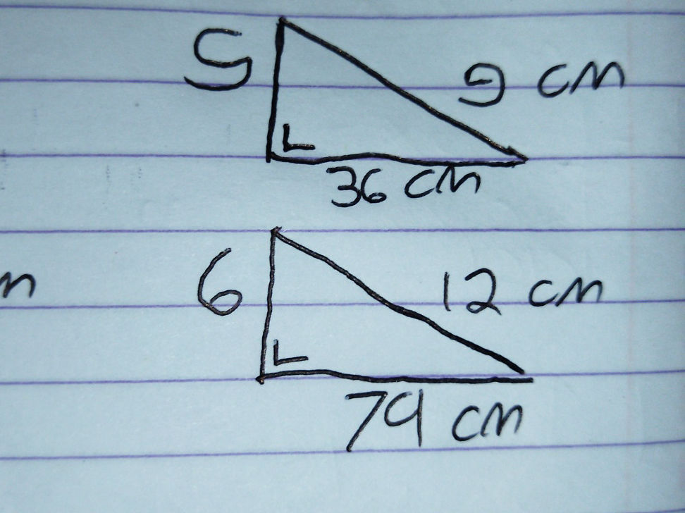 The image contains two right triangles with | StudyX