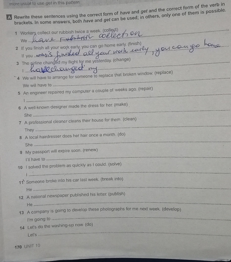 A Rewrite these sentences using the correct | StudyX