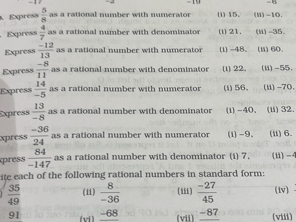 3. Express $ {5}{8}$ as a rational number | StudyX