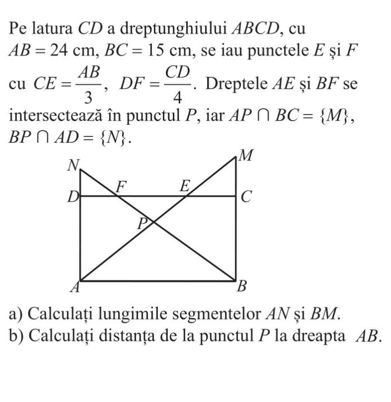 Pe latura CD a dreptunghiului ABCD, cu AB = | StudyX