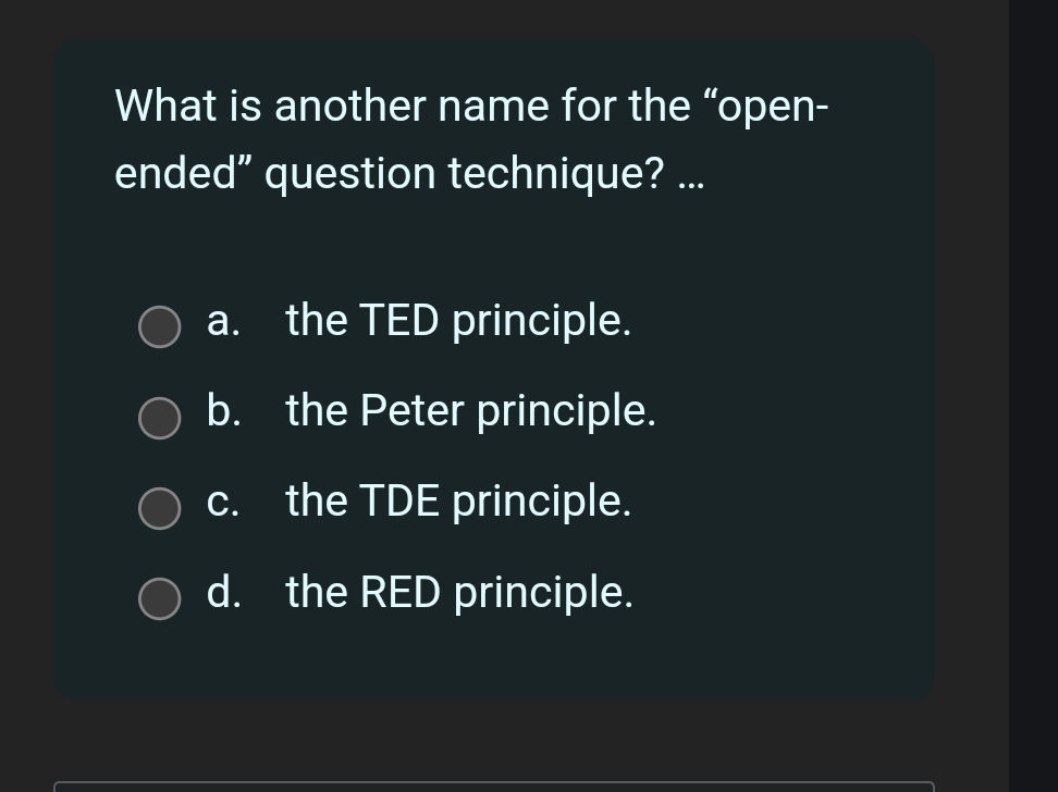 What is another name for the "open-ended" | StudyX