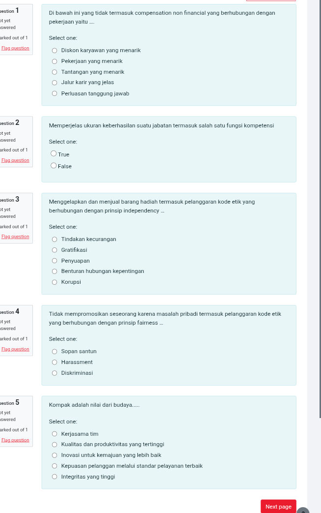 Question 1 Di bawah ini yang tidak termasuk | StudyX