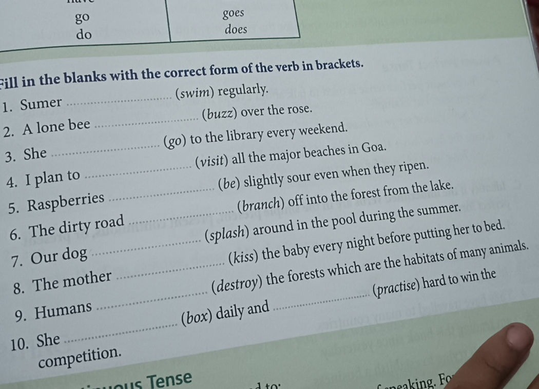 Fill in the blanks with the correct form of | StudyX