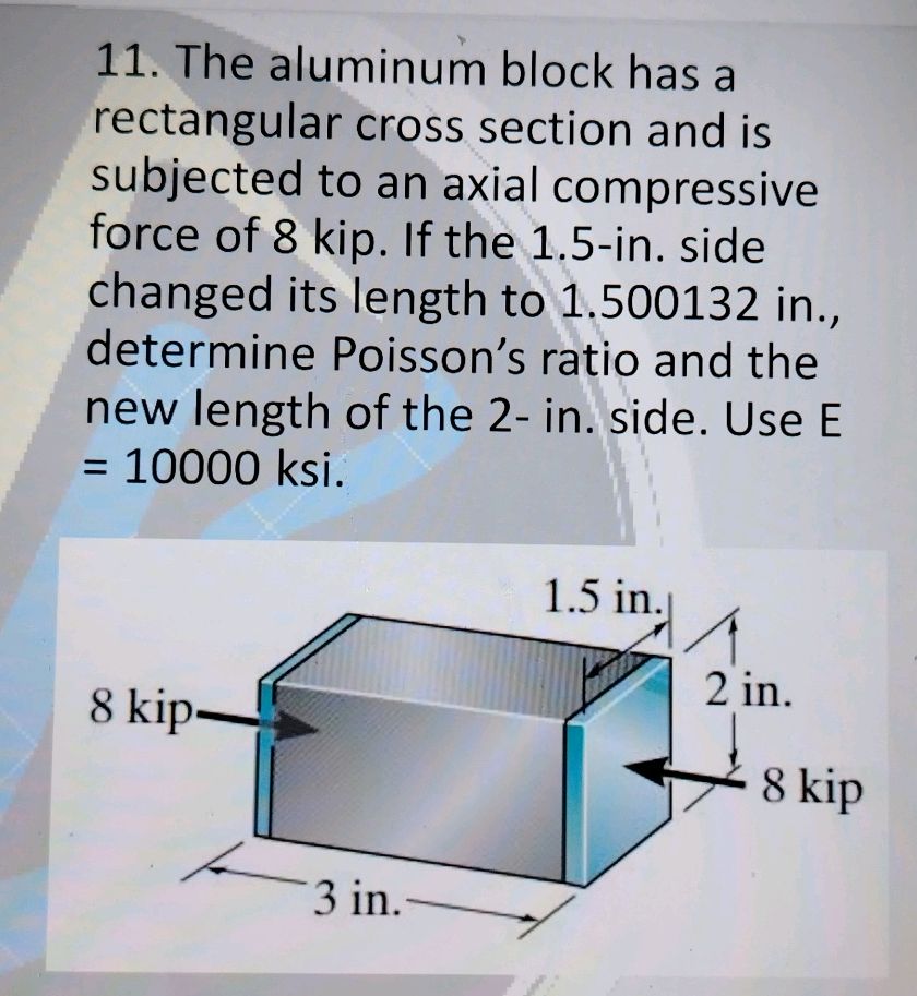11. The aluminum block has a rectangular | StudyX