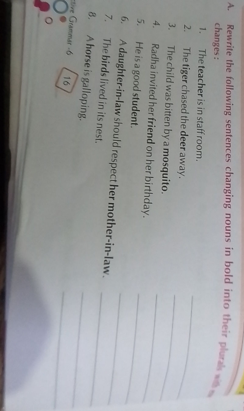 Rewrite the following sentences changing | StudyX