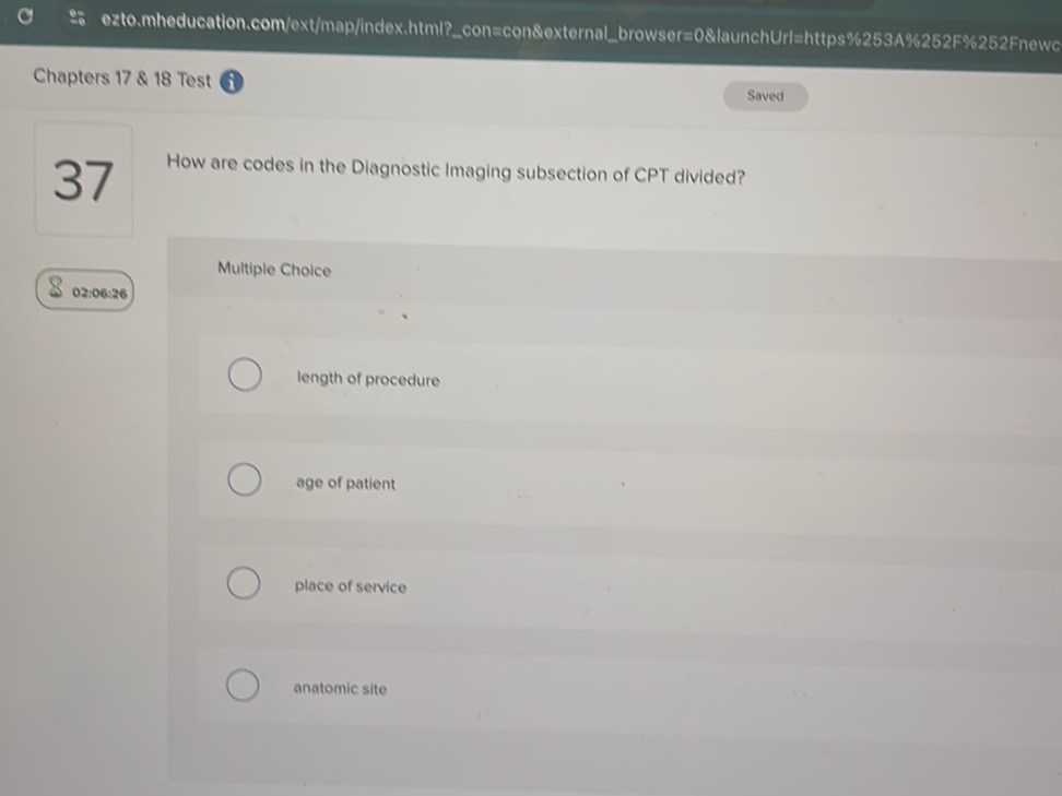 How are codes in the Diagnostic Imaging | StudyX