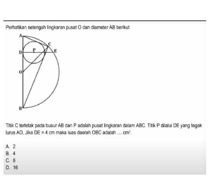 Perhatikan setengah lingkaran pusat O dan | StudyX