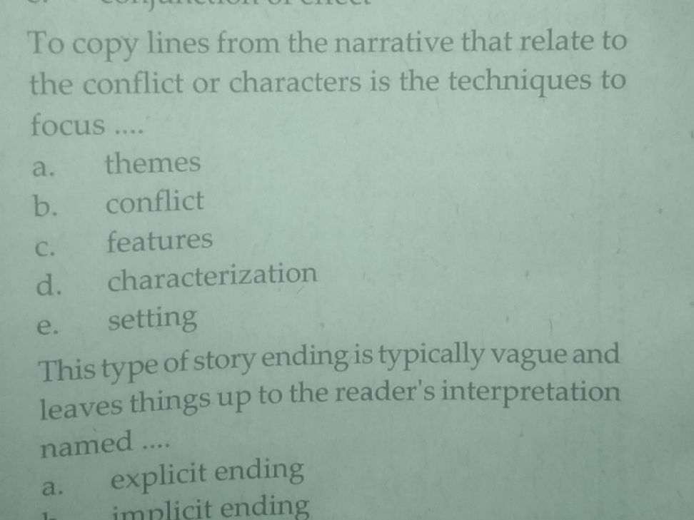 To copy lines from the narrative that relate | StudyX