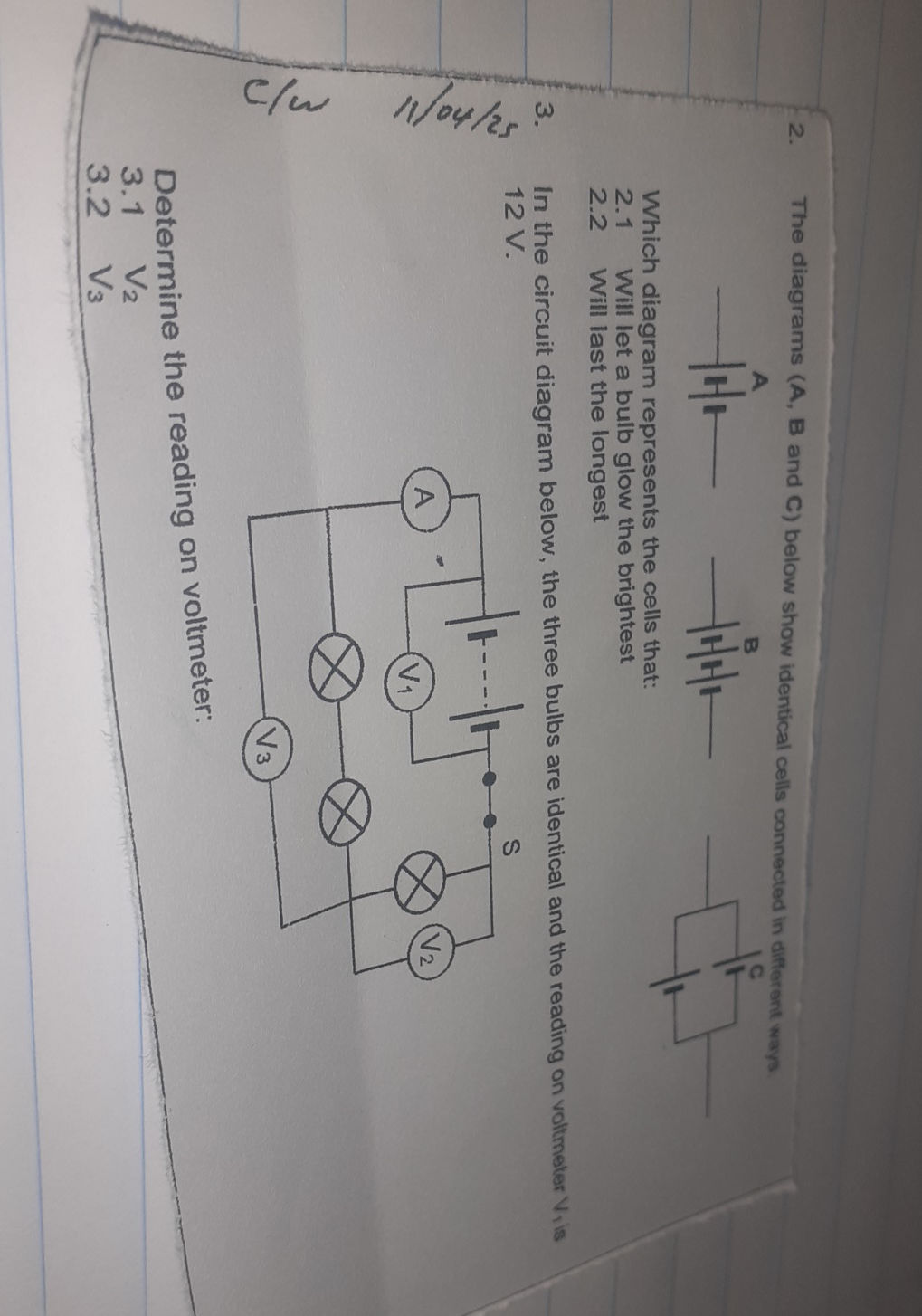 2. The diagrams (A, B and C) below show | StudyX