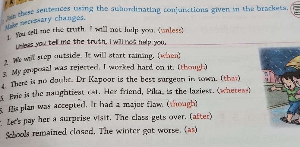 Join these sentences using the subordinating | StudyX