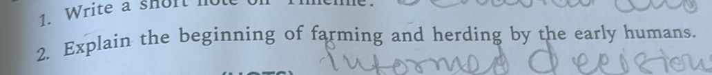 1. Write a short note on Timeline. 2. | StudyX