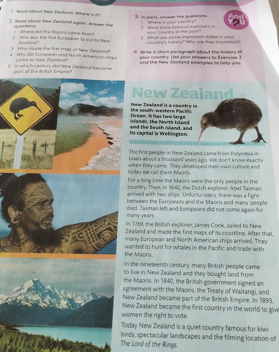 1 Read about New Zealand. Where is it? 2 | StudyX