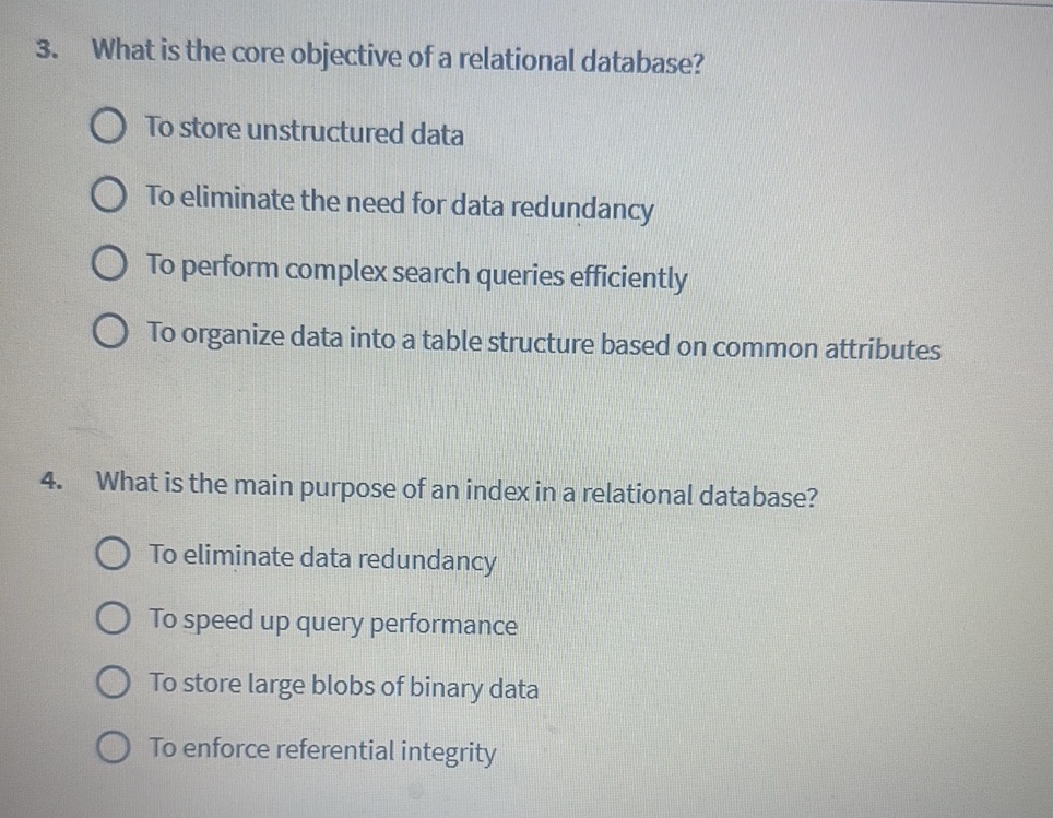 3. What is the core objective of a | StudyX