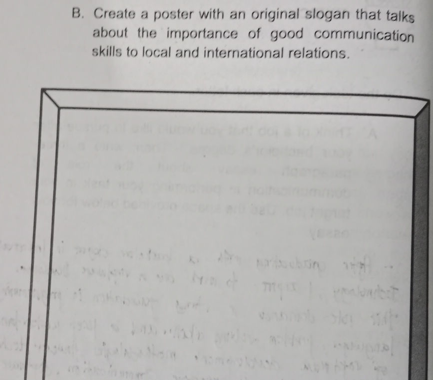 B. Create a poster with an original slogan | StudyX