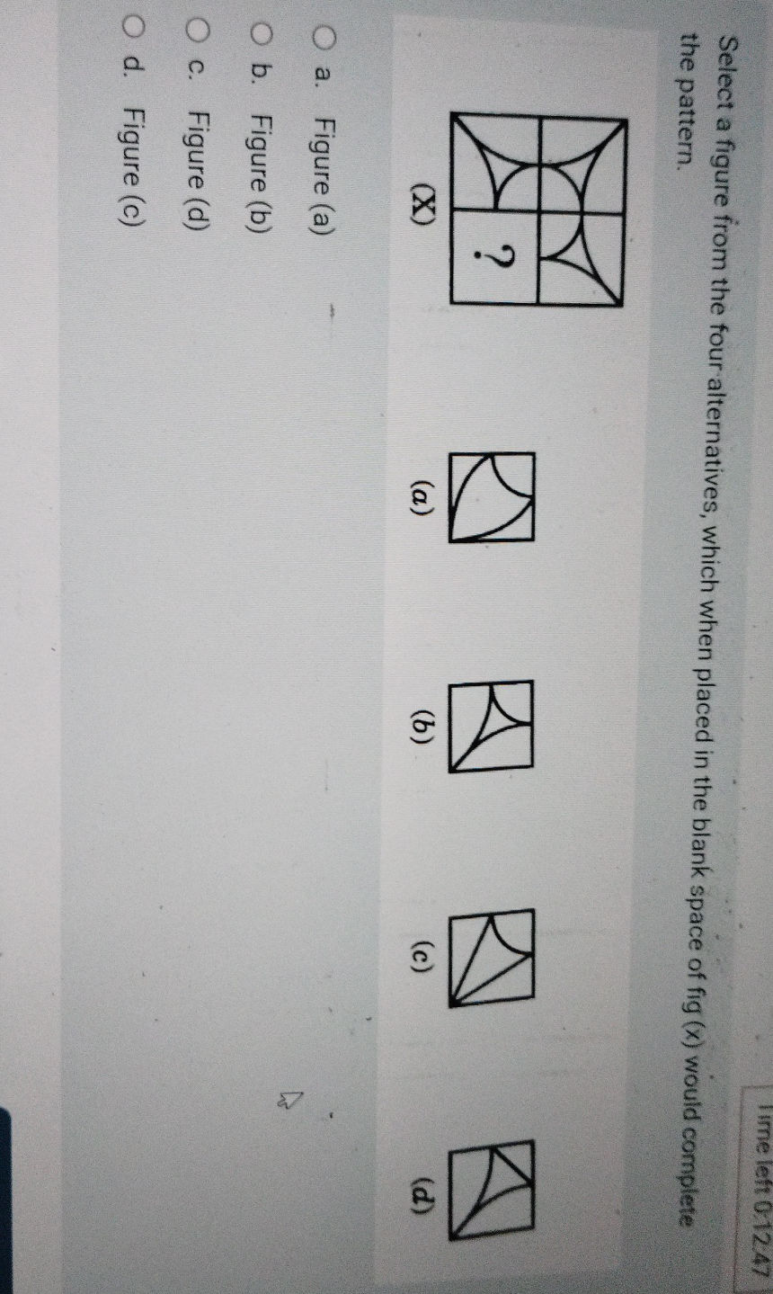 Select a figure from the four alternatives, | StudyX
