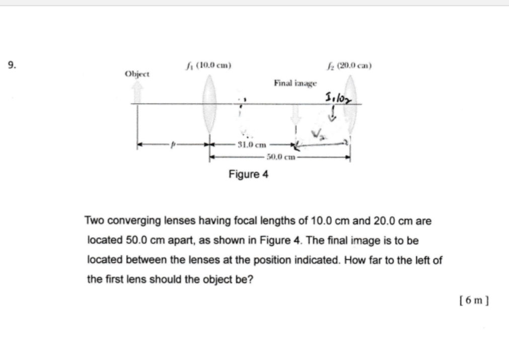 Two converging lenses having focal lengths | StudyX
