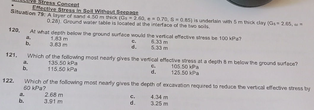 120. At what depth below the ground surface | StudyX