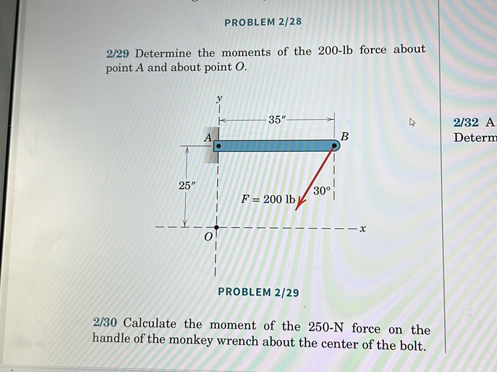2/29 Determine the moments of the 200-lb | StudyX