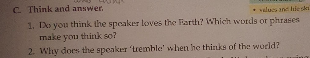 C. Think and answer. 1. Do you think the | StudyX