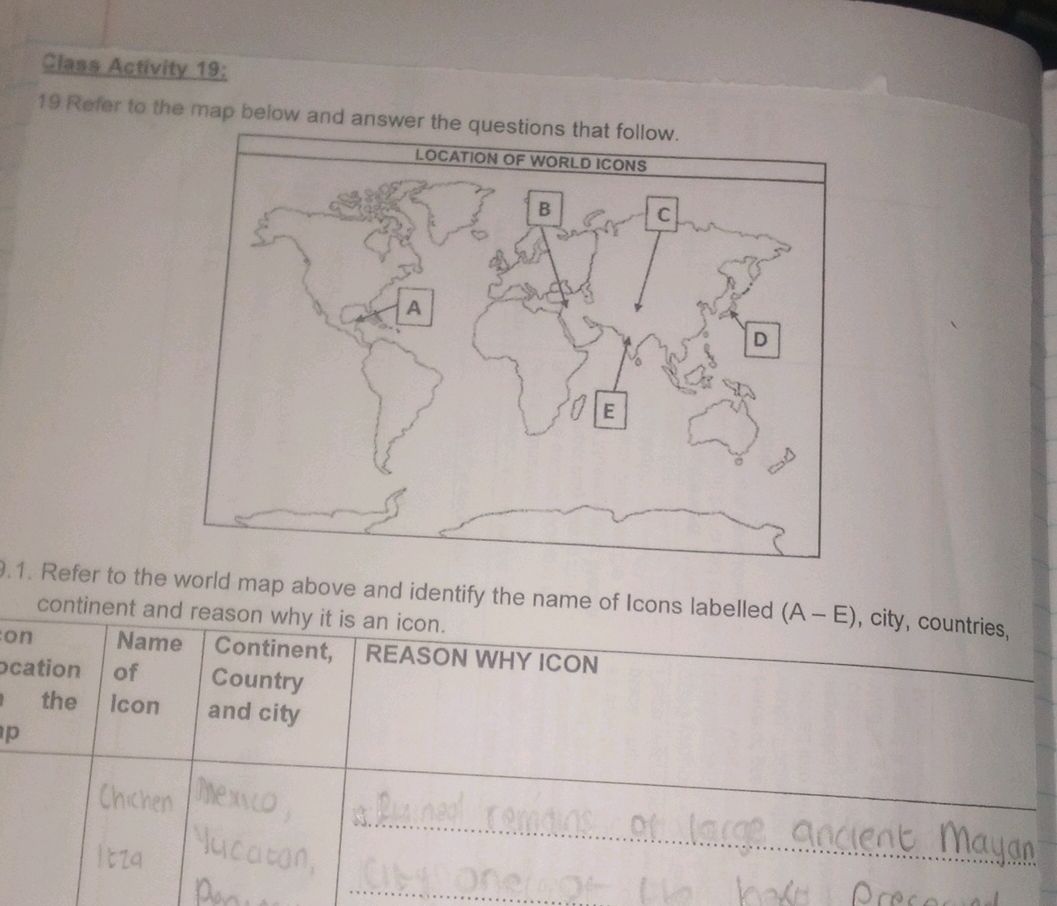 19 Refer to the map below and answer the | StudyX