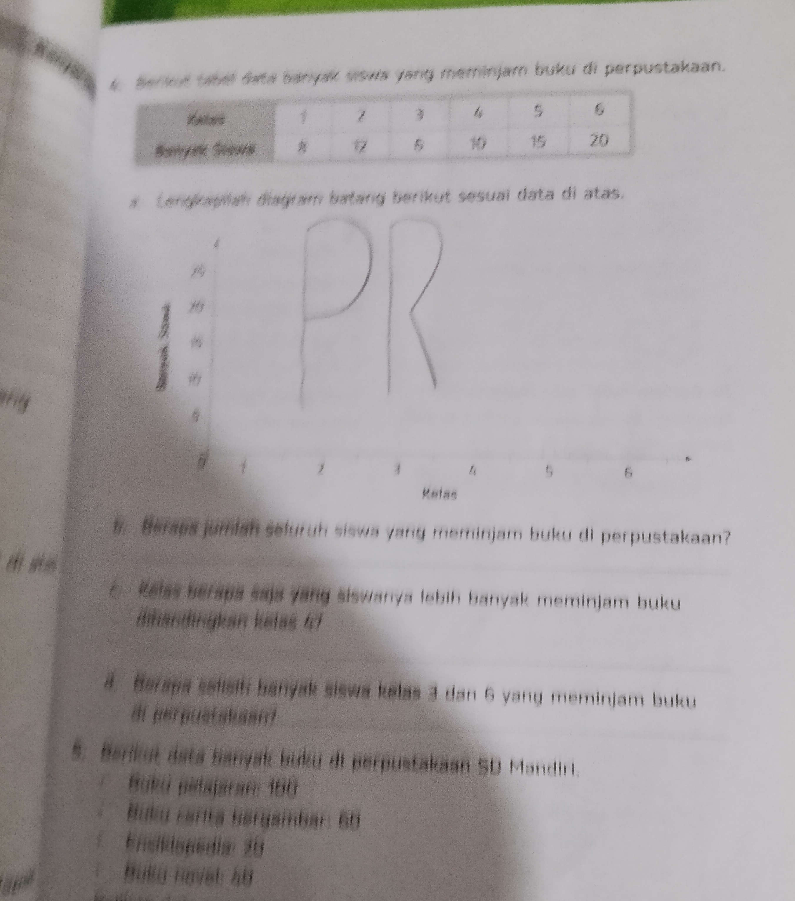 4. Berikut tabel data banyak siswa yang | StudyX