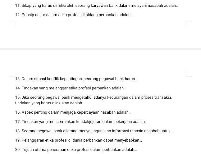 11. Sikap yang harus dimiliki oleh seorang | StudyX