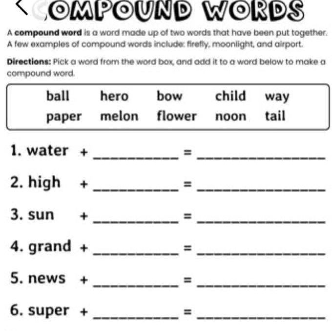 Directions: Pick a word from the word box, | StudyX