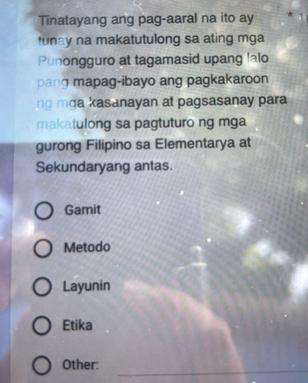 Tinatayang ang pag-aaral na ito ay tunay na | StudyX