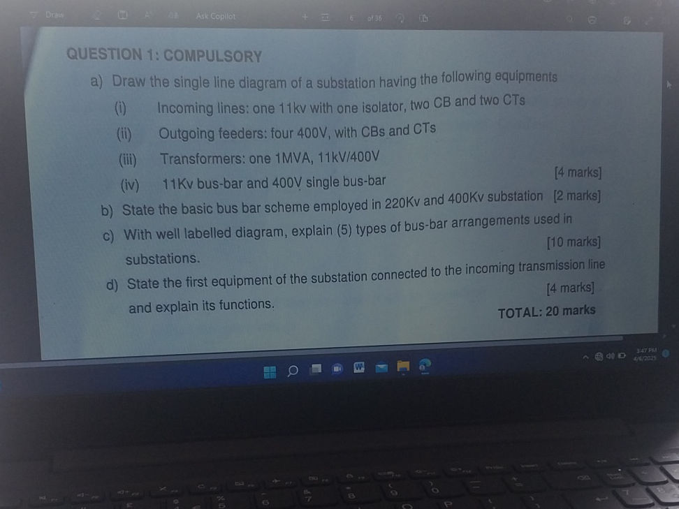 QUESTION 1: COMPULSORY a) Draw the single | StudyX
