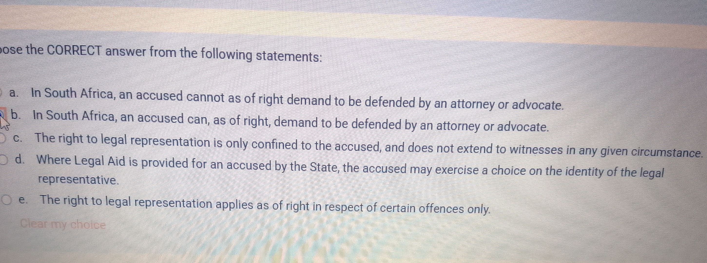 Choose the CORRECT answer from the following | StudyX