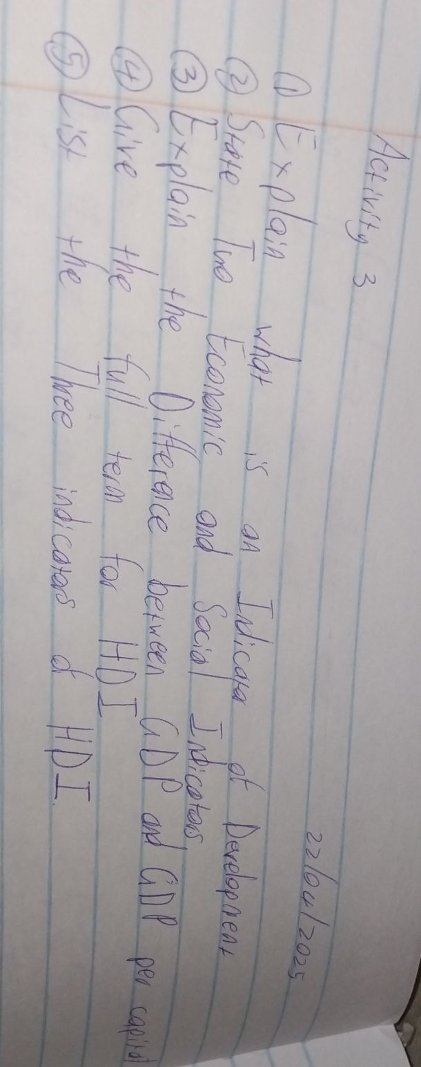 1. Explain what is an Indicator of | StudyX